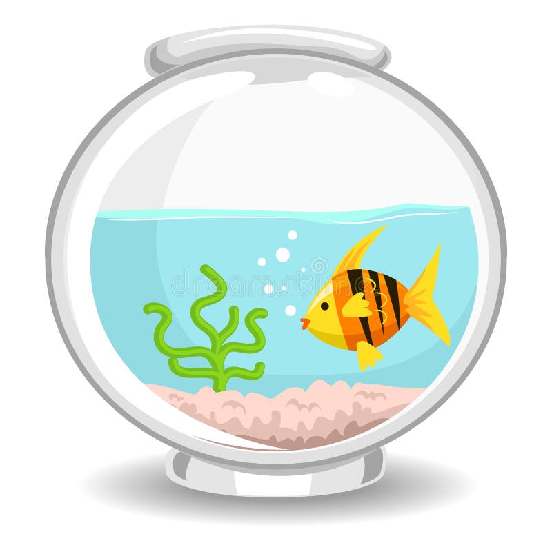 Illustration of Fish Bowl stock vector. Illustration of goldfish - 67848150