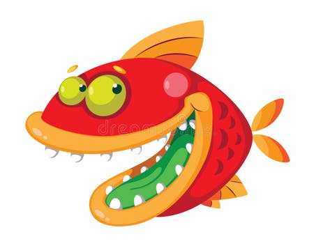 Fish crazy stock vector. Illustration of monster, fish - 30262117
