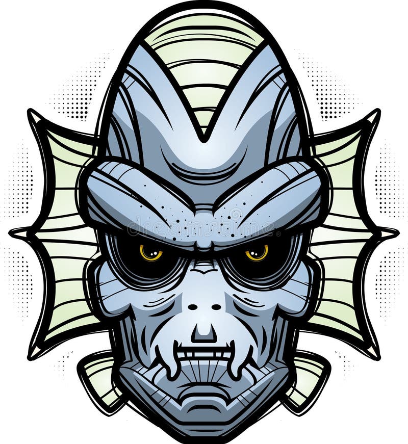 Evil Fish Creature Illustration Stock Vector - Illustration of cartoon ...