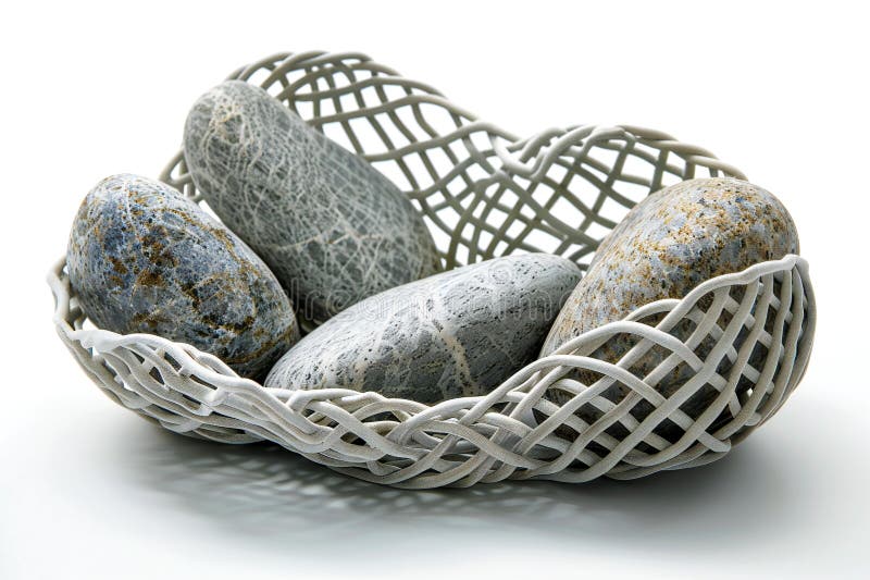 Five Grey and White Rocks Made into a Circle, High Quality, High ...