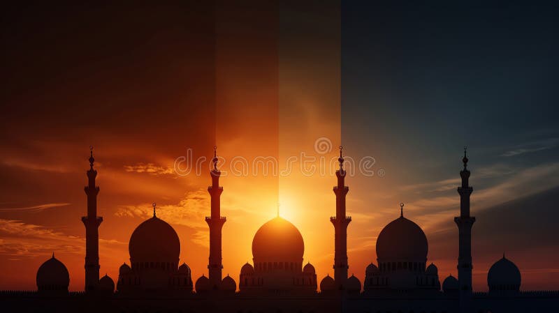 An Illustration of the Five Pillars of Islam, Each Represented by a ...