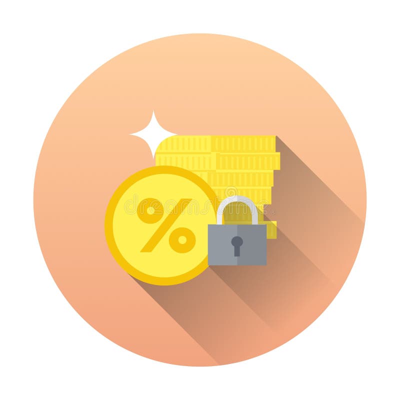Illustration of a Fixed Loan Rate Stock Vector - Illustration of orange ...