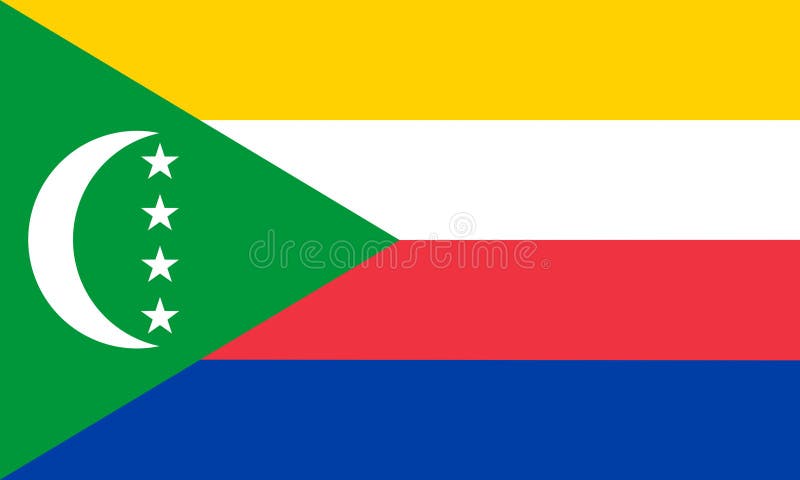 Flag of Comoros Correct RGB Colours Stock Vector - Illustration of ...