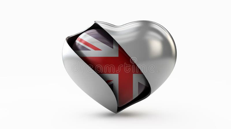 Illustration Flag of the UK in the Abstract Heart Stock Illustration ...