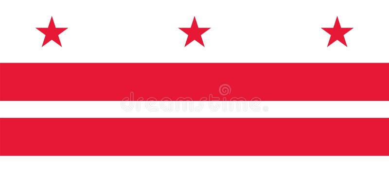Illustration of the Flag of Washington DC. Official Flag of the ...