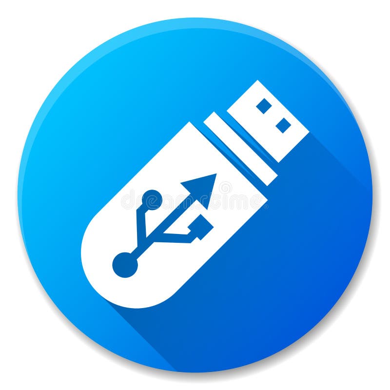 Flash Drive Blue Icon Design Stock Vector - Illustration of symbol ...