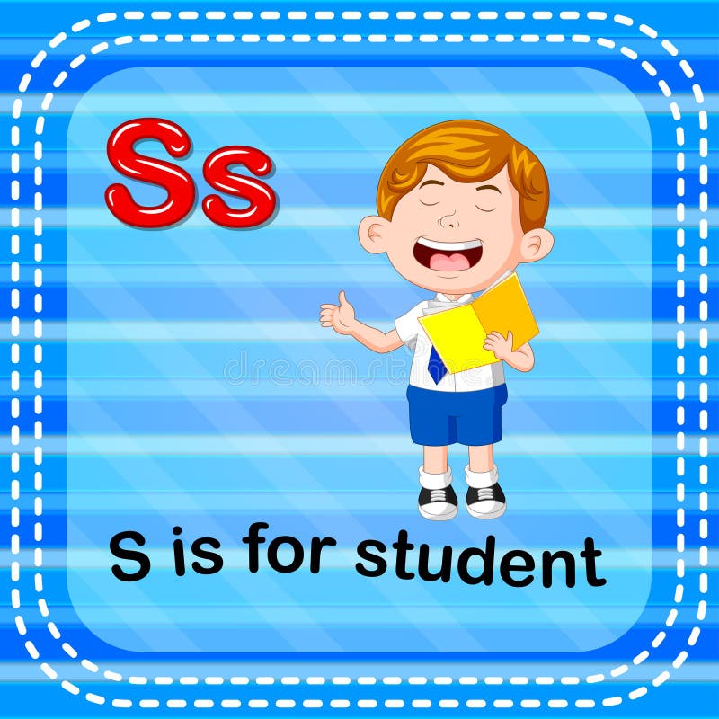 Flashcard Letter S is for Student Stock Vector - Illustration of ...