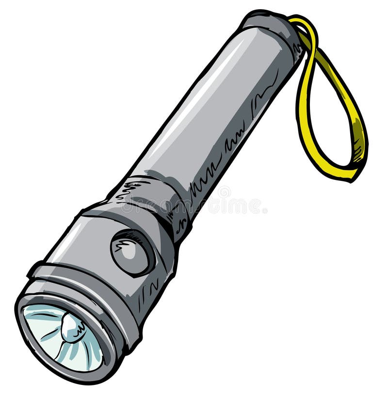 Illustration of a Flashlight. Stock Vector - Illustration of torch ...