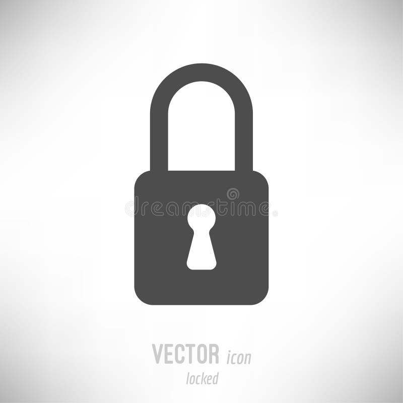 Illustration of Flat Design Locked Lock Icon Stock Vector ...