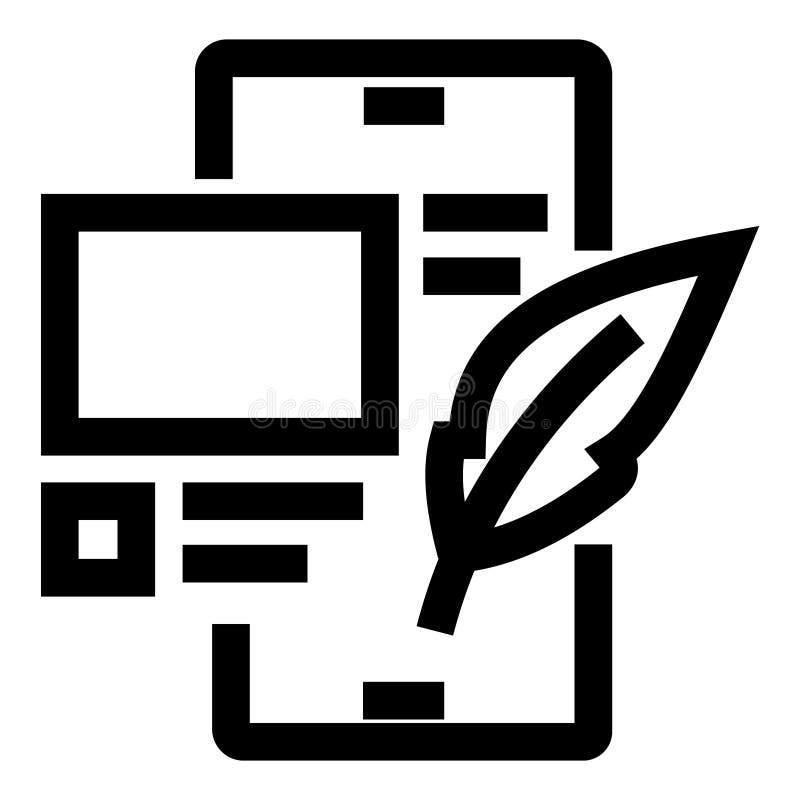 Illustration of Flat Design Template Text Message Icon, Phone, and ...