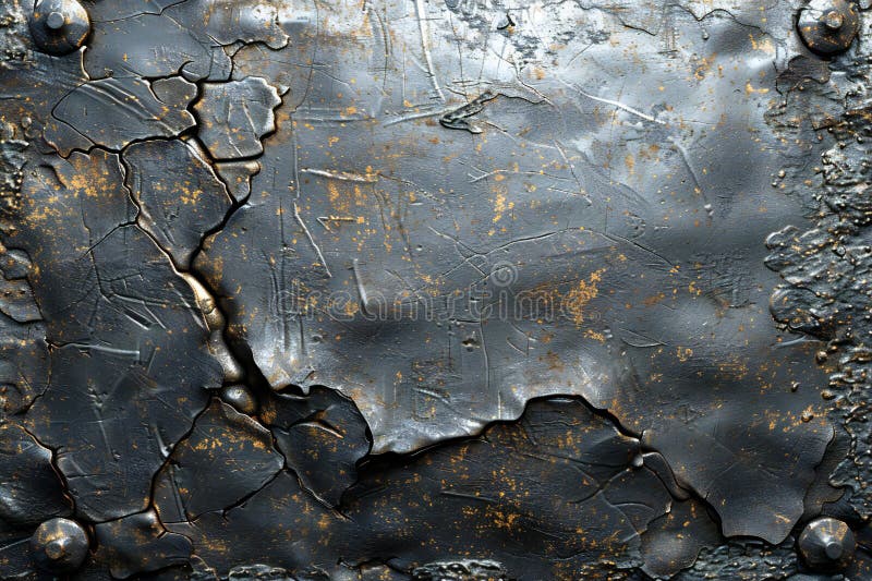 Flat Gray Metal Texture with Scratches and Grunge, Top View, Hyper ...