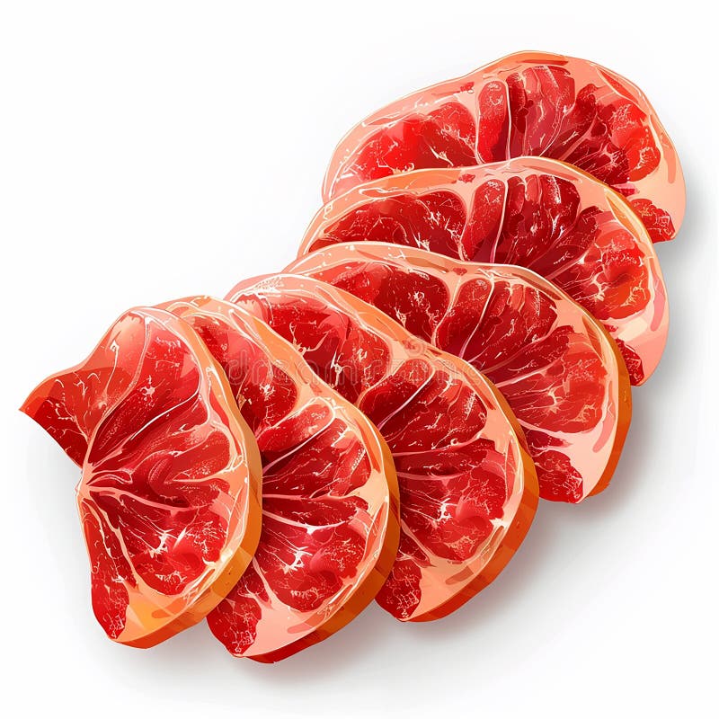 Illustration in Flat Icon Style Jamon Stock Illustration - Illustration ...