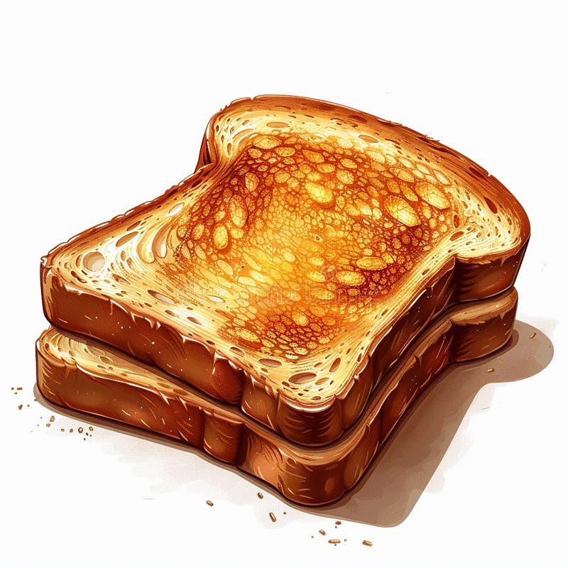 Illustration in Flat Icon Style Logo Toasted Bread Toast Stock ...
