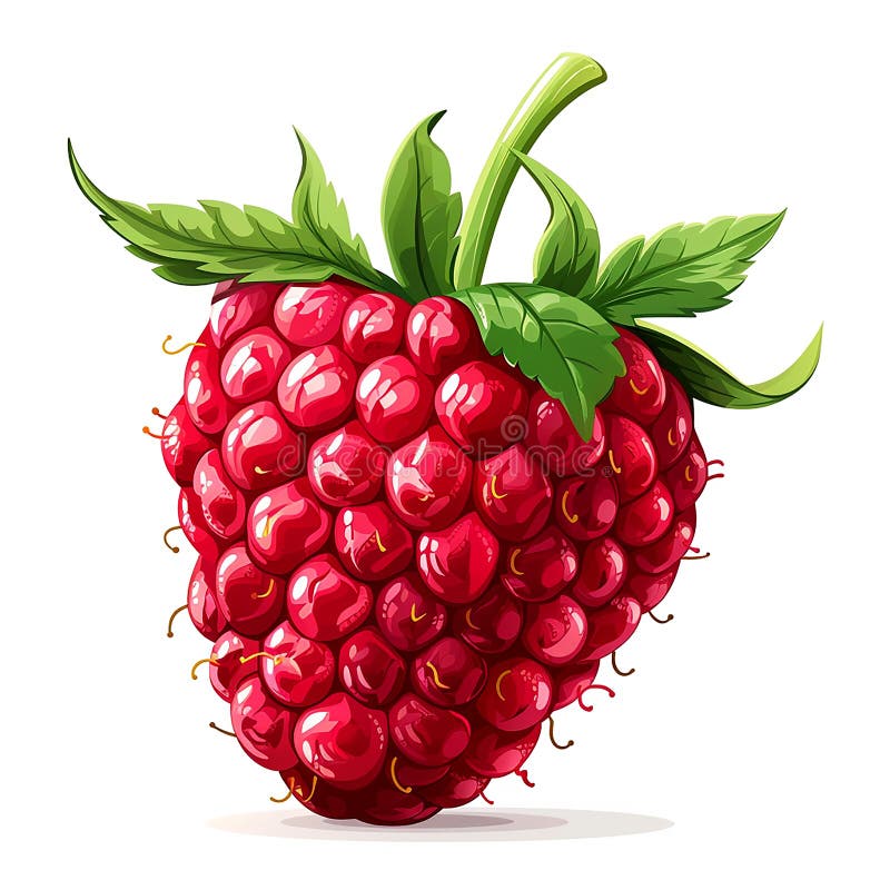 Illustration in Flat Icon Style Raspberry Stock Illustration ...
