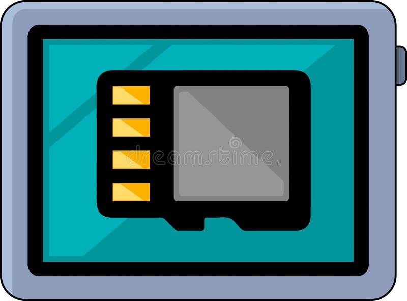 Illustration of a Flat Image of a Multimedia Icon, Device Storage Data ...