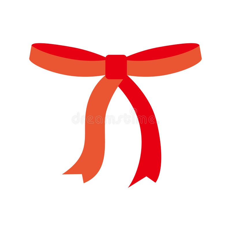 Illustration of Flat Red Ribbon Stock Vector - Illustration of motif ...