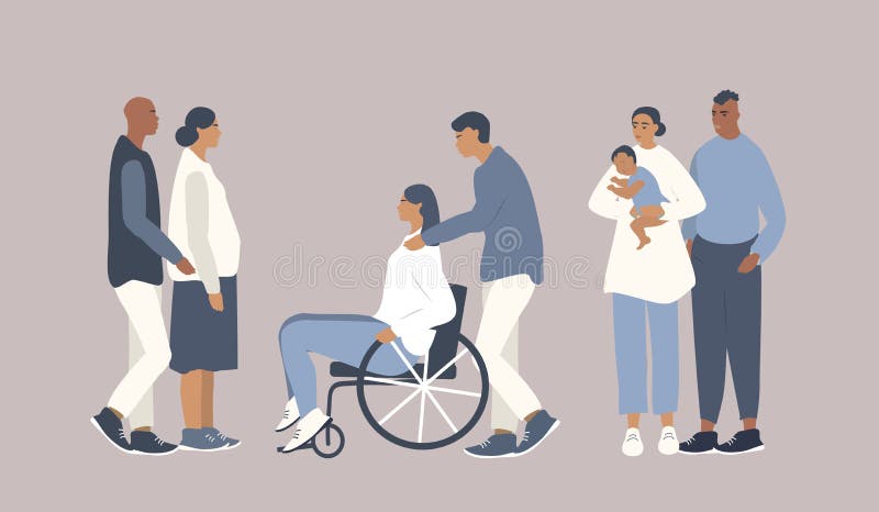 Illustration in a Flat Style on the Theme of Diversity Stock Vector ...