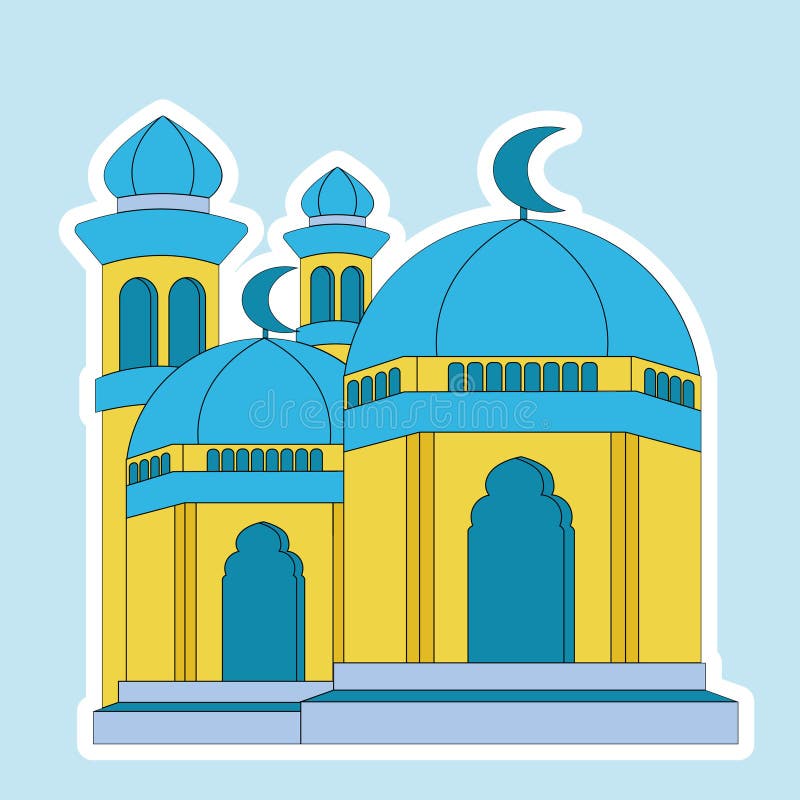 Illustration Flat Vector Mosque Simple and Elegant Design Stock Vector ...