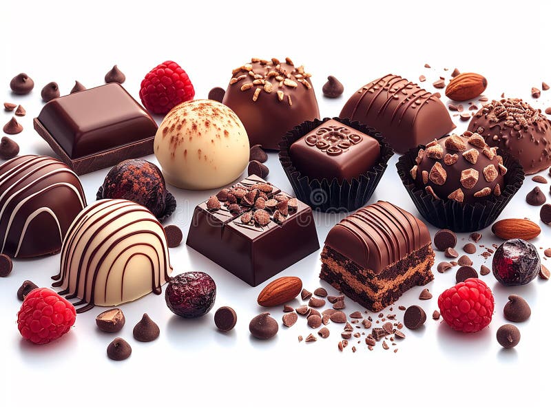 Illustration Flat Web Design Decoration of Chocolate Banner Stock ...