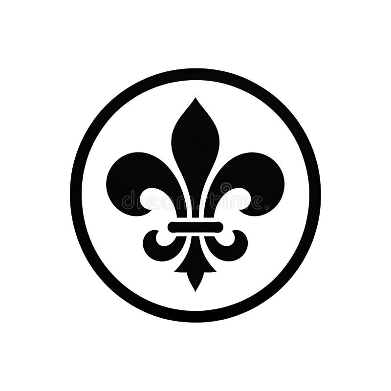 Illustration of Fleur-de-lis in a Minimalist and Elegant Style Stock ...