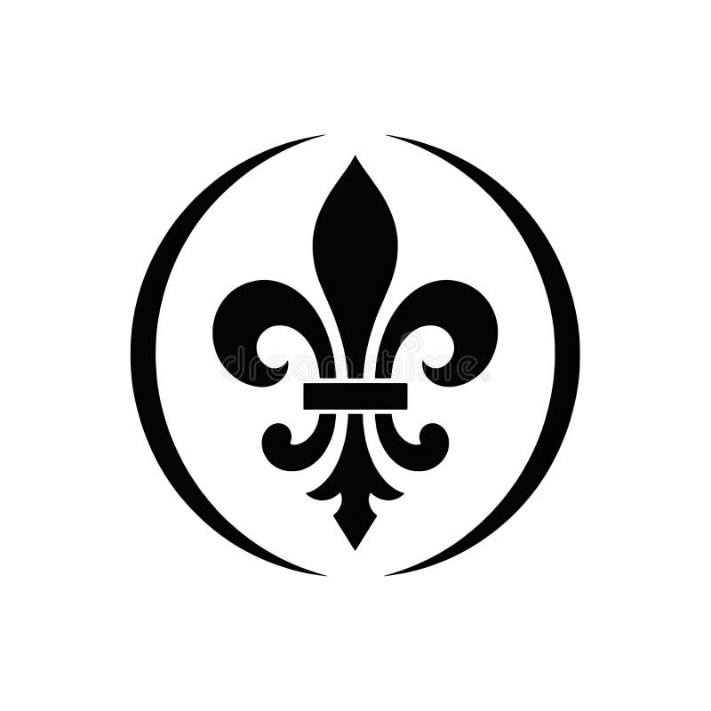 Illustration of Fleur-de-lis in a Minimalist and Elegant Style Stock ...