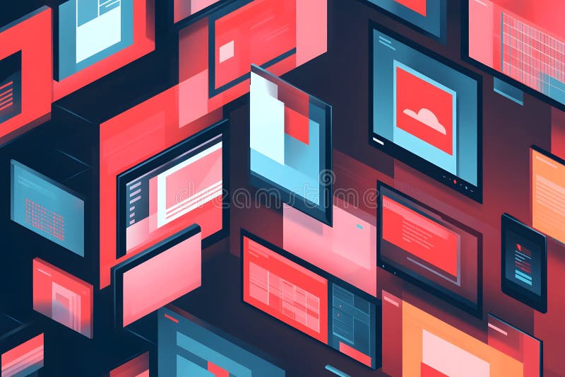 Illustration of a Flexible Grid Layout Adapting To Different Screen ...