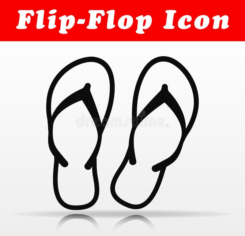 Flip Flop Vector Icon Design Stock Vector - Illustration of flop, relax ...
