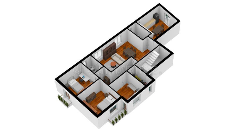 Illustration Floor Plan. Floor Plan. Interior. 3d Floor Plan for Real ...