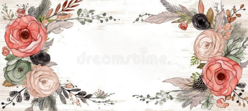 A Rich in Flowers Anniversary Banner Stock Illustration - Illustration ...