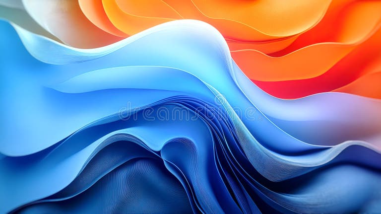 Illustration with a Flowing, Undulating Pattern Made Up of Complex ...