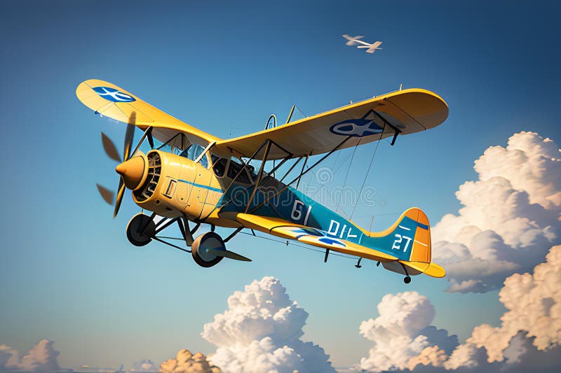 Illustration of Flying Plane. Transportation Concept Image Stock ...