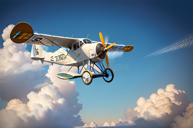 Illustration of Flying Plane. Transportation Concept Image Stock ...