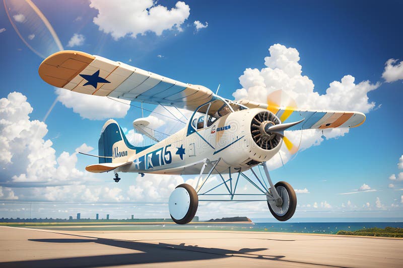 Illustration of Flying Plane. Transportation Concept Image Stock ...