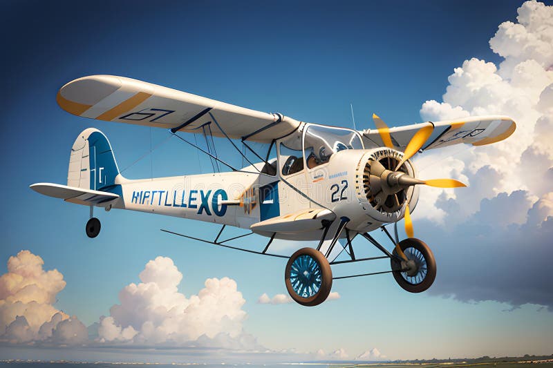 Illustration of Flying Plane. Transportation Concept Image Stock ...