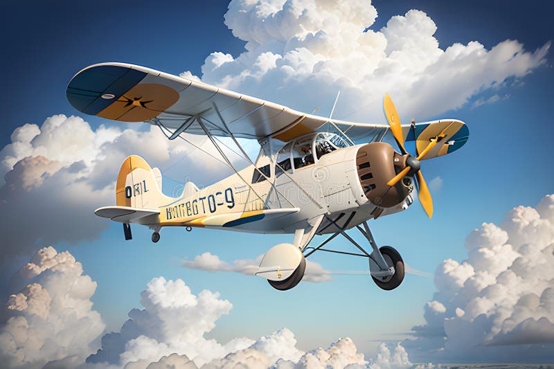 Illustration of Flying Plane. Transportation Concept Image Stock ...