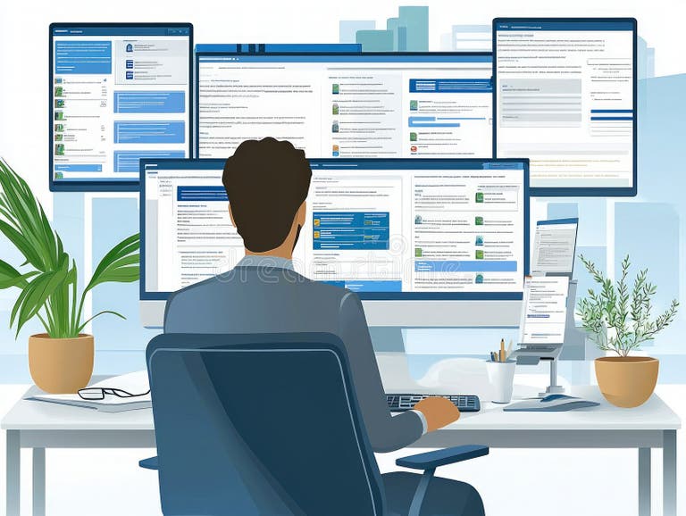 An Illustration Focusing on Customer Support Processes Being Managed ...