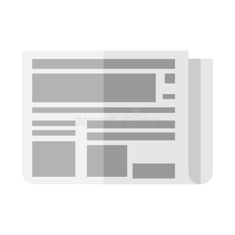 Folded Newspaper Icon Vector Sign and Symbol Isolated on White B Stock ...