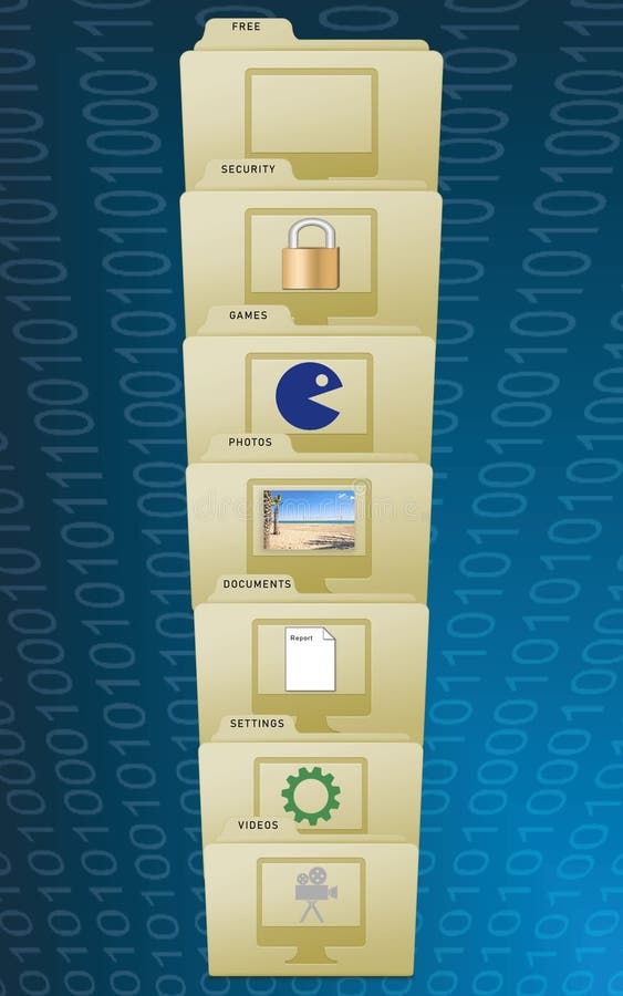Storage folders stock illustration. Illustration of distribute - 169906926