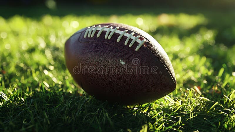 Illustration of a Football Ball in 3D on a Background of a Football ...