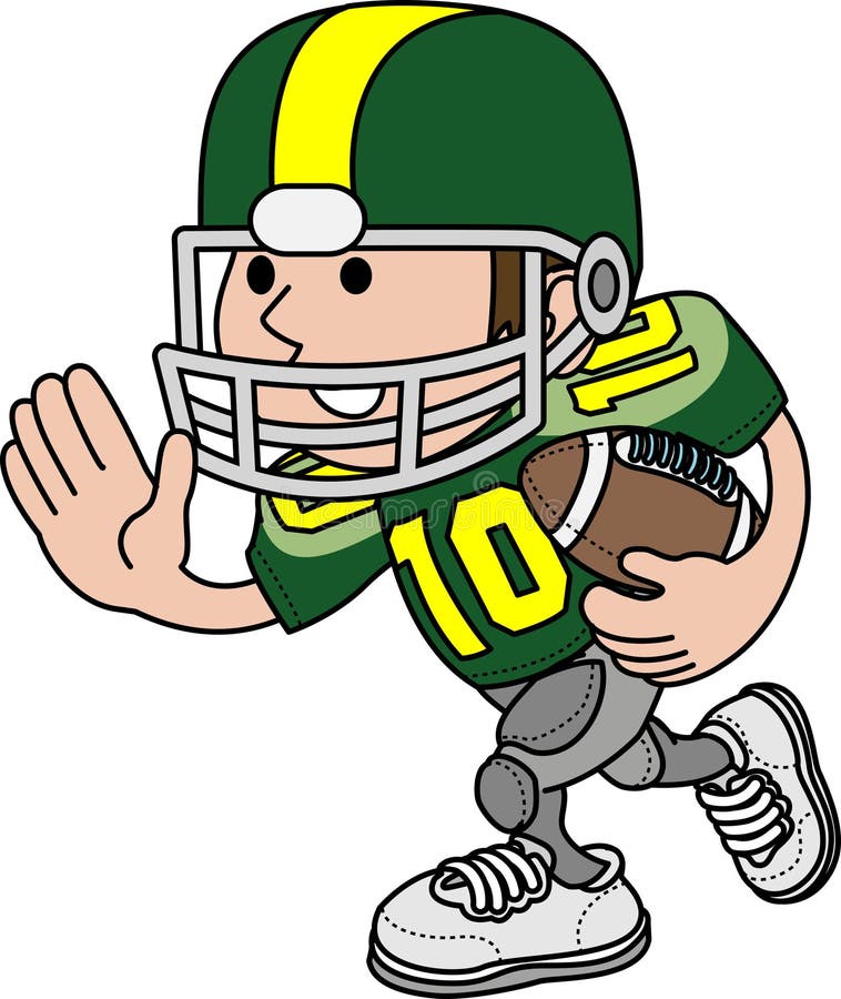 American Football Player Vector Cartoon Stock Vector - Illustration of ...