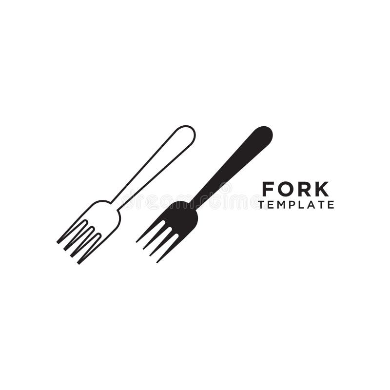 Fork Graphic Design Template Stock Vector - Illustration of black ...
