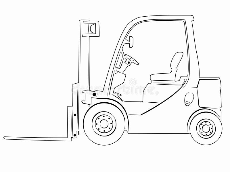 Standard Forklift Fork Spacing Sketch Coloring Page