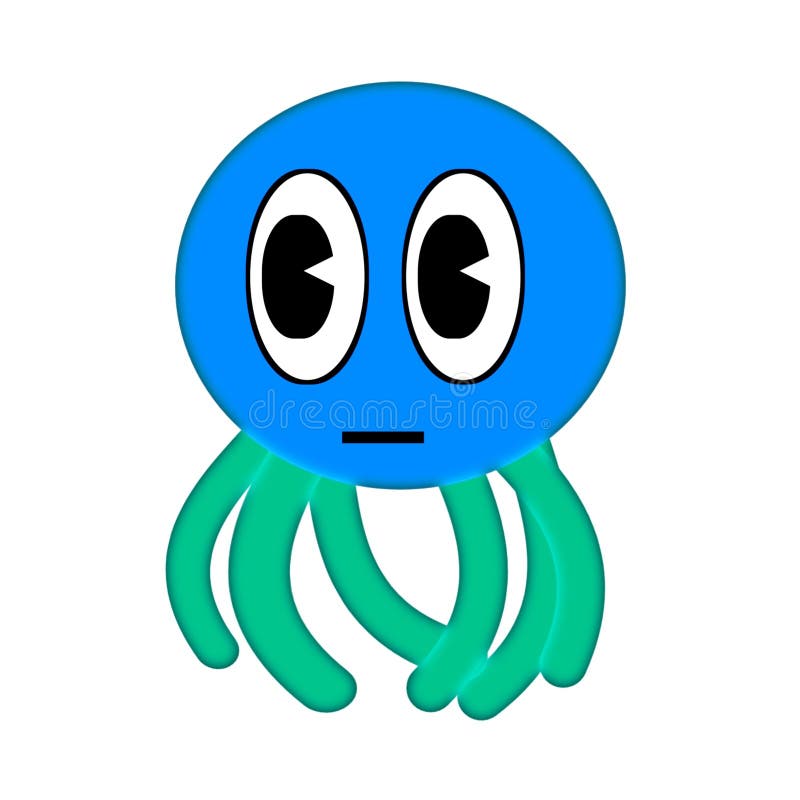 Illustration in the Form of a Cute Doodle Cartoon Character Stock ...