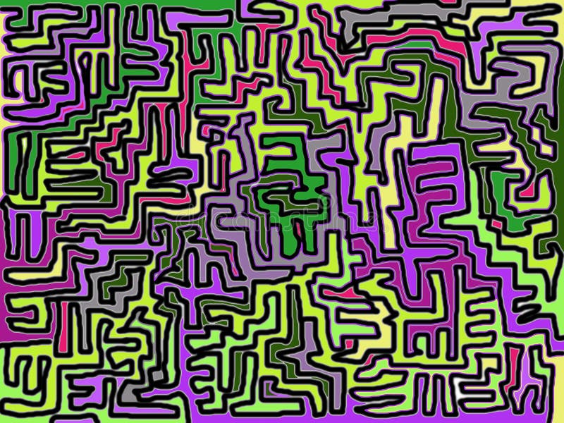 Illustration in the Form of a Maze. Abstraction. Stock Illustration ...