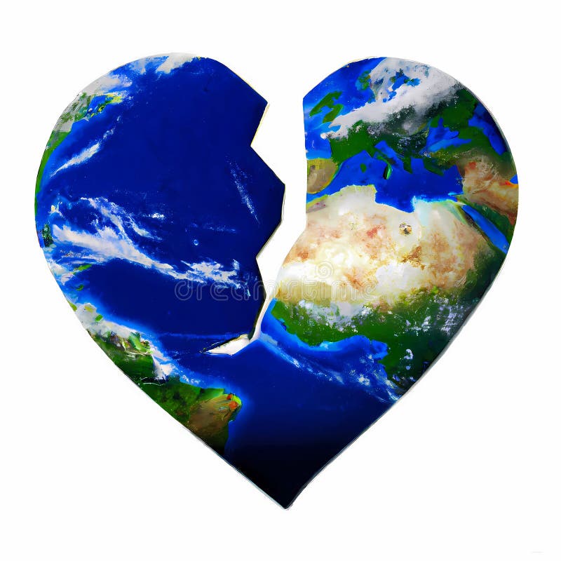 Illustration from Planet Earth in the Shape of a Broken Heart Stock ...