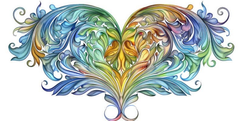 Illustration of Formed in Shape of Heart. Symbols of Love Stock ...