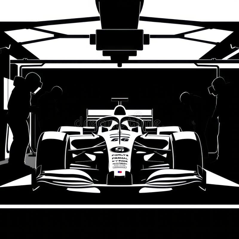 Formula 1 Racing Car at Pit Stop Maintenance Technical Team Generative ... Formula 1 Racing Car at Pit Stop Maintenance Technical Team Generative ...