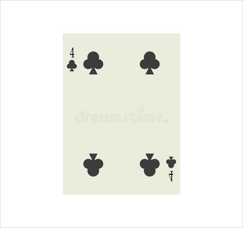 Four Clubs Aces Playing Cards with Glowing Neon Lights Isolated on the ...