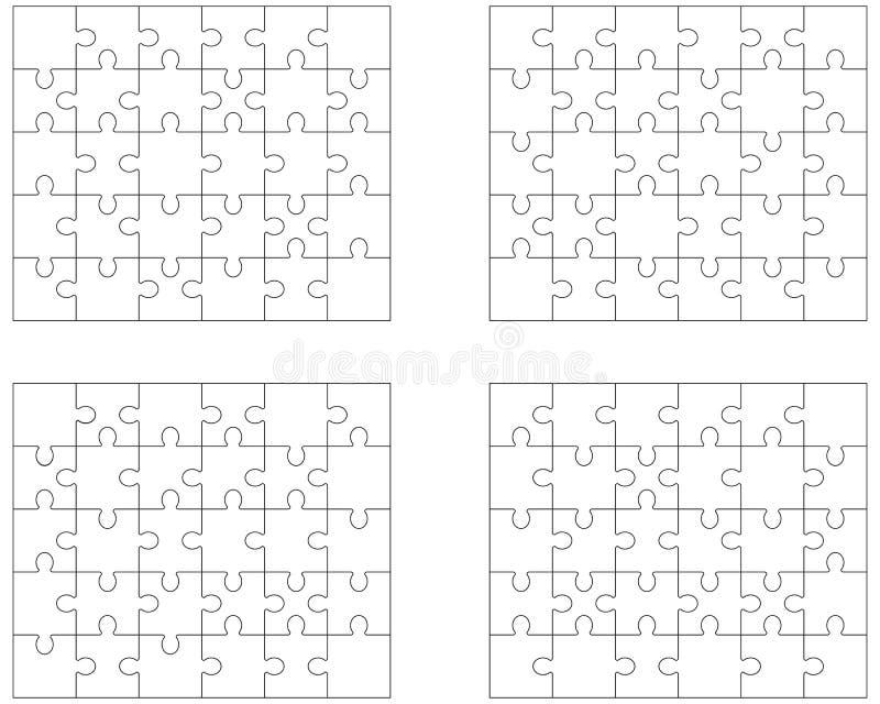 Puzzles, separate pieces stock illustration. Illustration of card ...