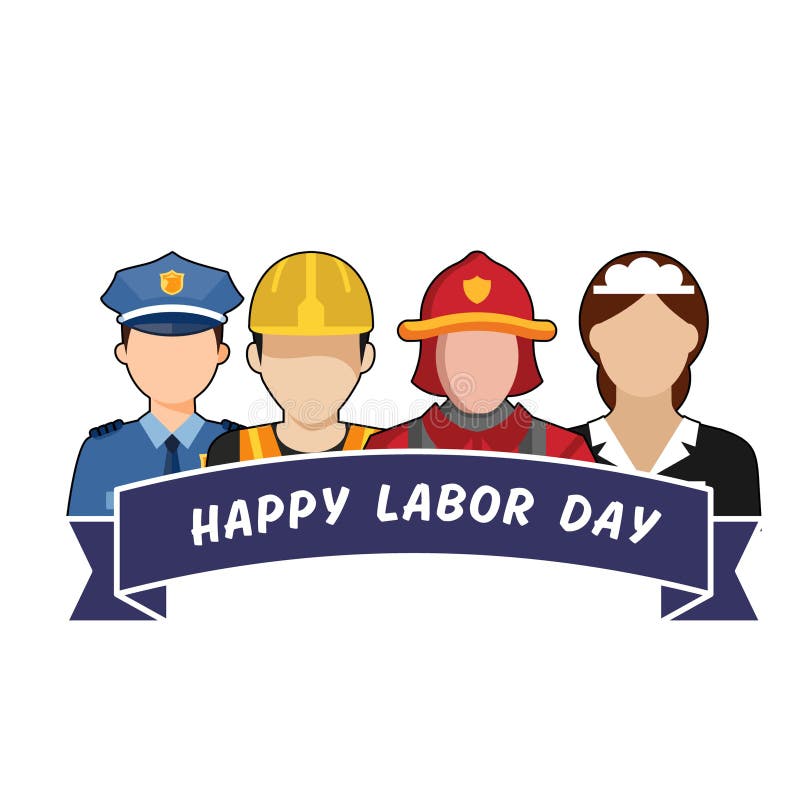Happy Labor Day Concept Design Stock Vector - Illustration of person ...